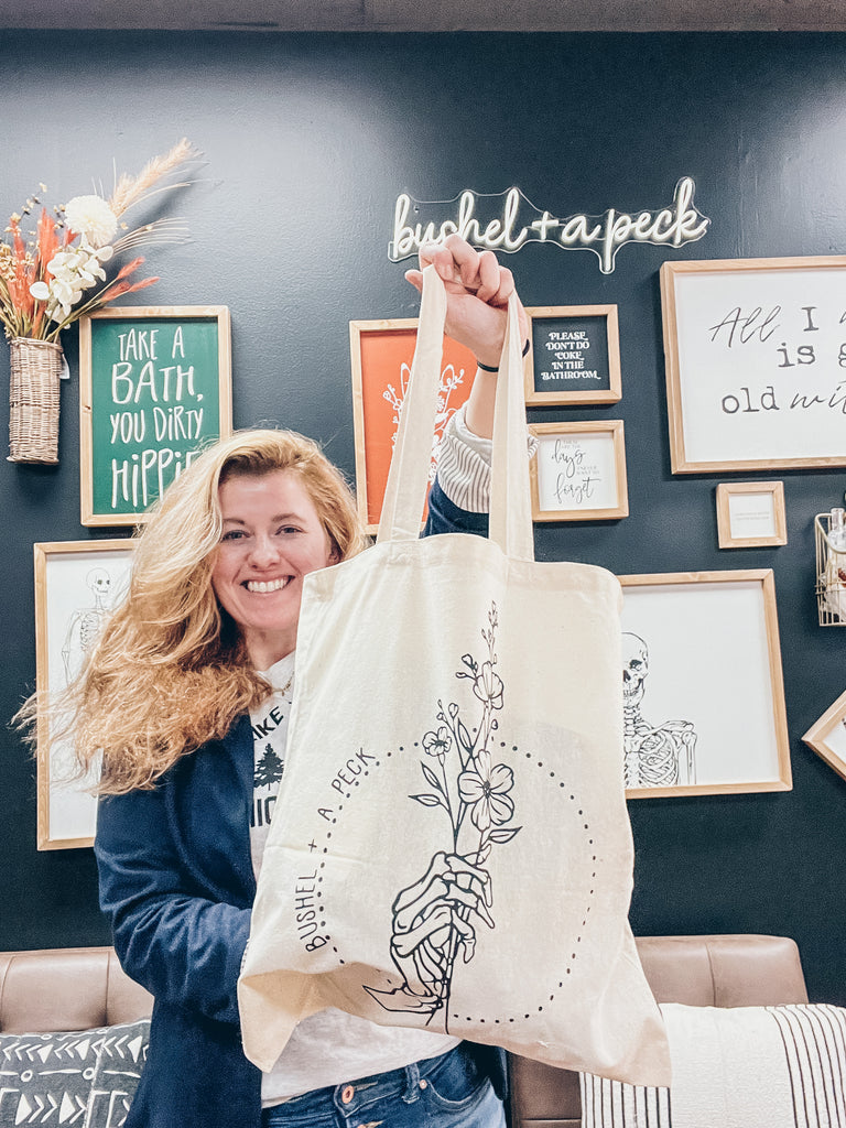 BUSHEL + A PECK LOGO BAG – Bushel & a Peck Reclaimed
